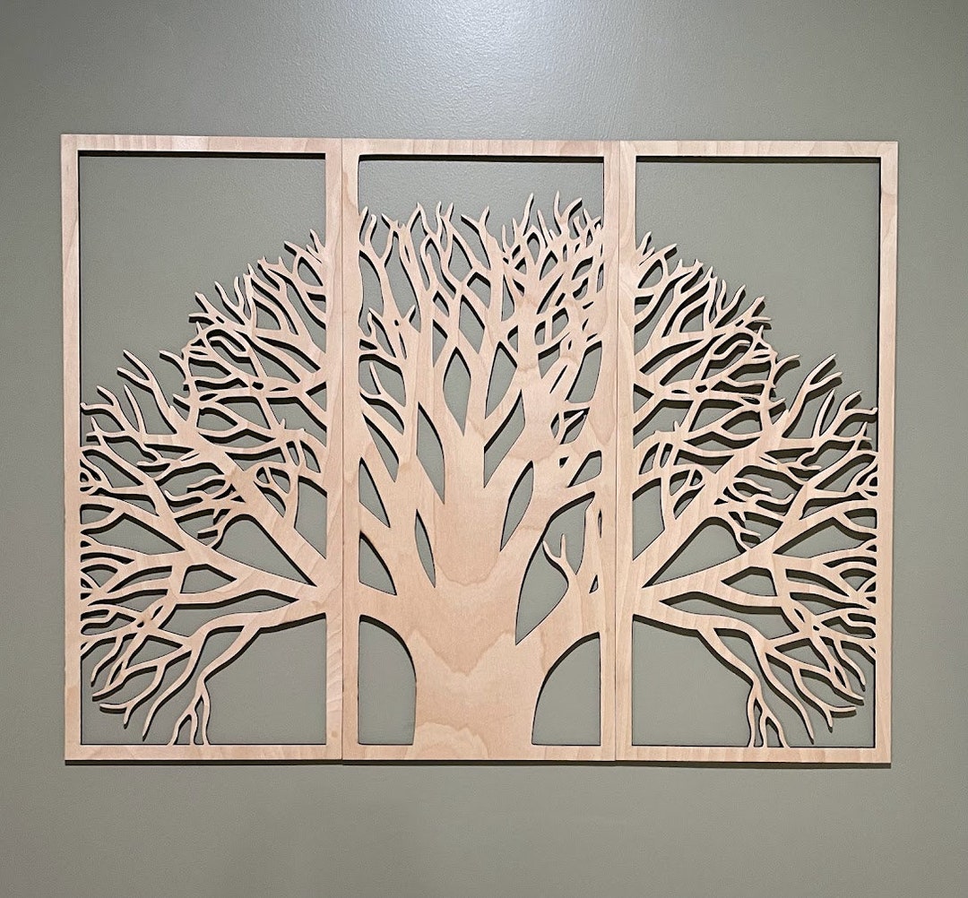 Wooden Tree of Life Wall Art Home Decor. Design 01. - Etsy
