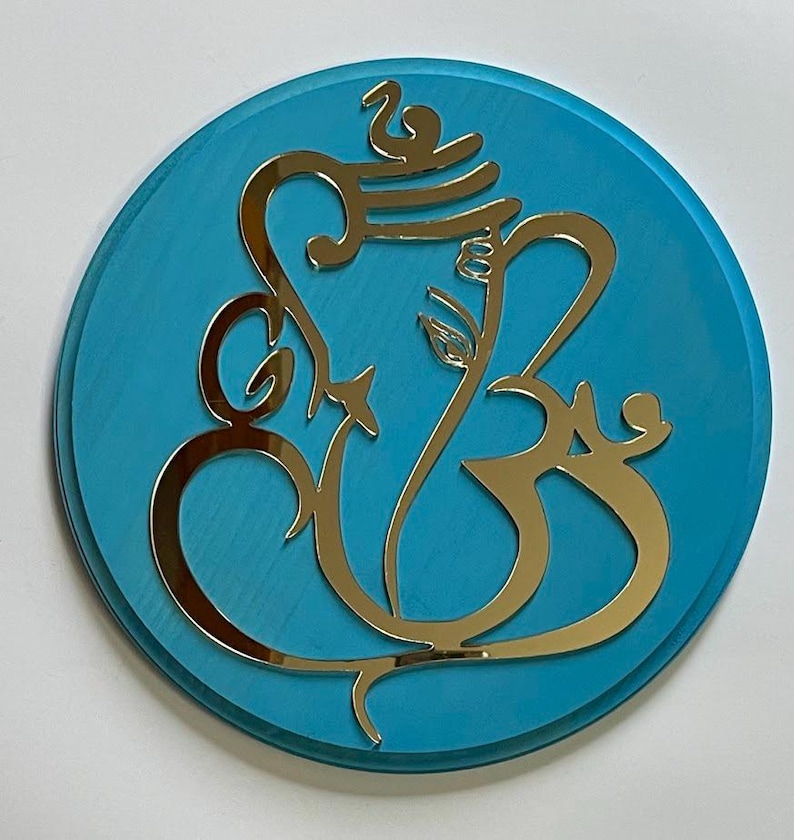 Ganesha Wood Wall Art, 3D Acrylic, Spiritual Decor - Etsy