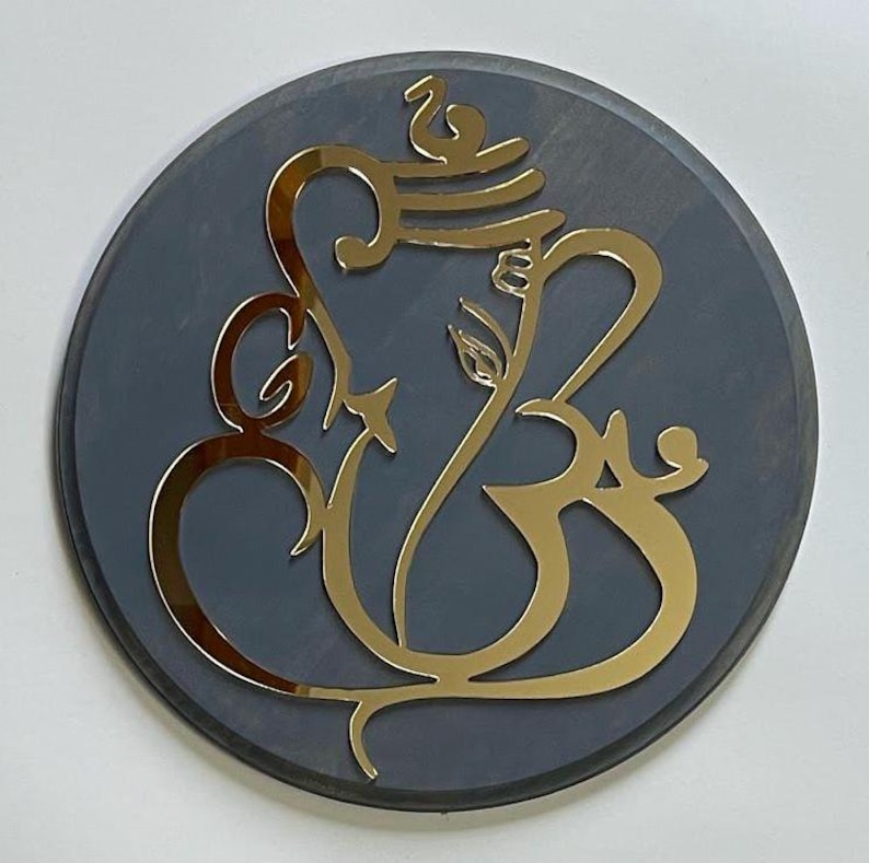 Ganesha Wood Wall Art, 3D Acrylic, Spiritual Decor - Etsy