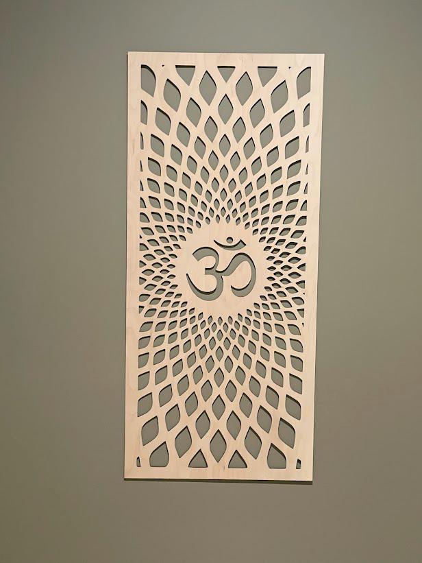 OM Design, Wall Art for Pooja Room– Spiritual Hindu Symbol Wood Wall ...