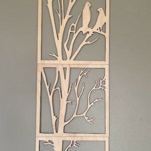 Wooden Tree of Life Wall Art, Rustic Wall Art, Bird Tree Wall Art ...
