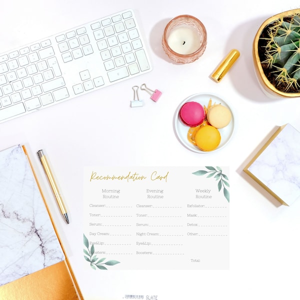 Skin Care Recommendation Cards - Etsy UK