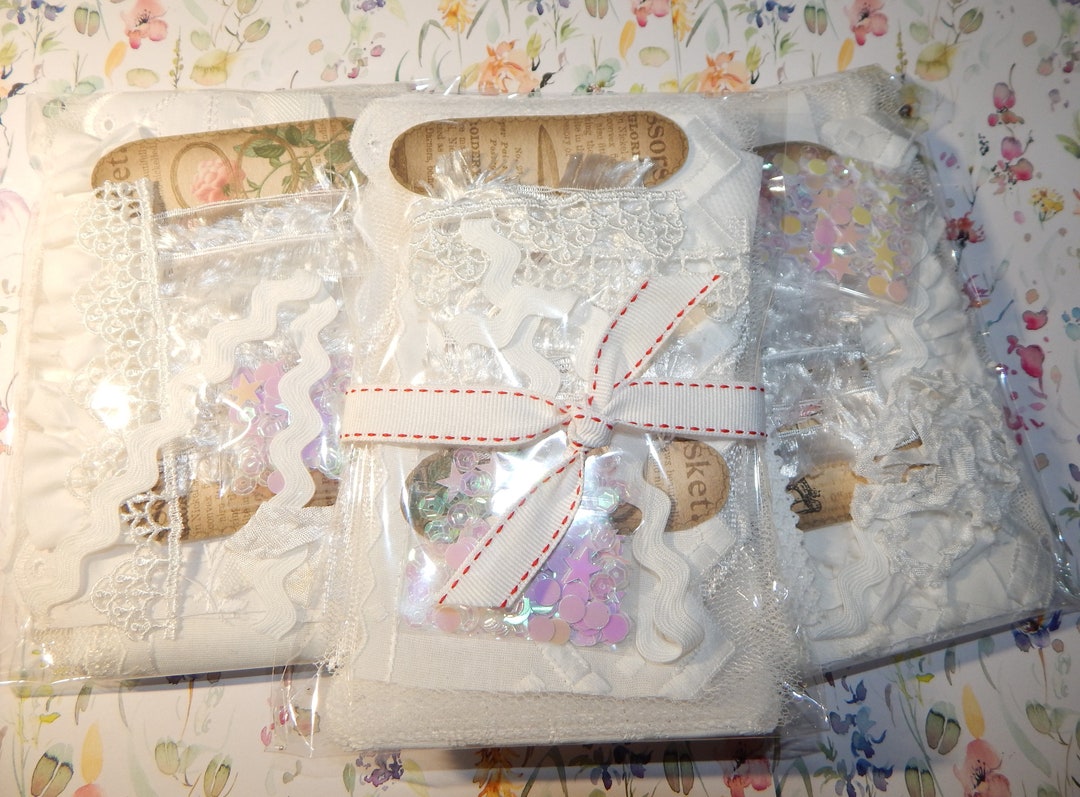 White Mixed Lace Pack of Trim. Journaling Scrapbooking Card - Etsy