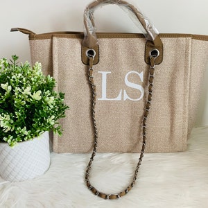 Personalised Canvas Purse, Matching Bag and Purse Set, Monogram Clutch ...
