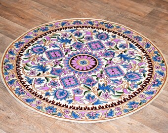 3 Feet Round Rug - Etsy