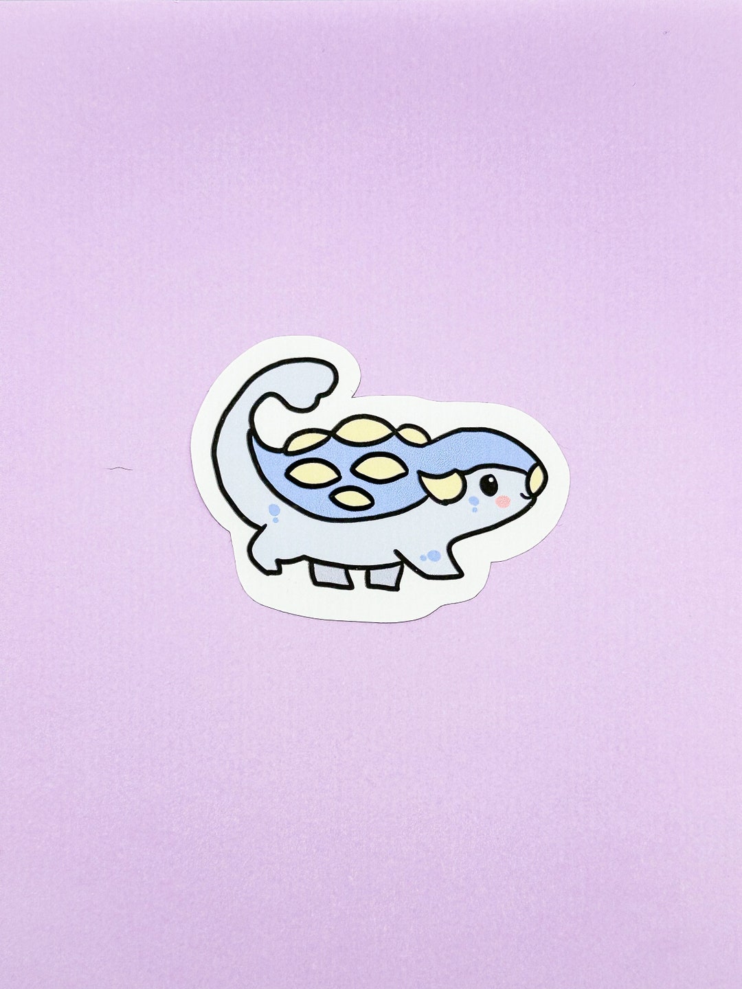 Ankylosaurus Matte Vinyl Sticker Dinosaur Stickers Cute Dinosaur Gift ...