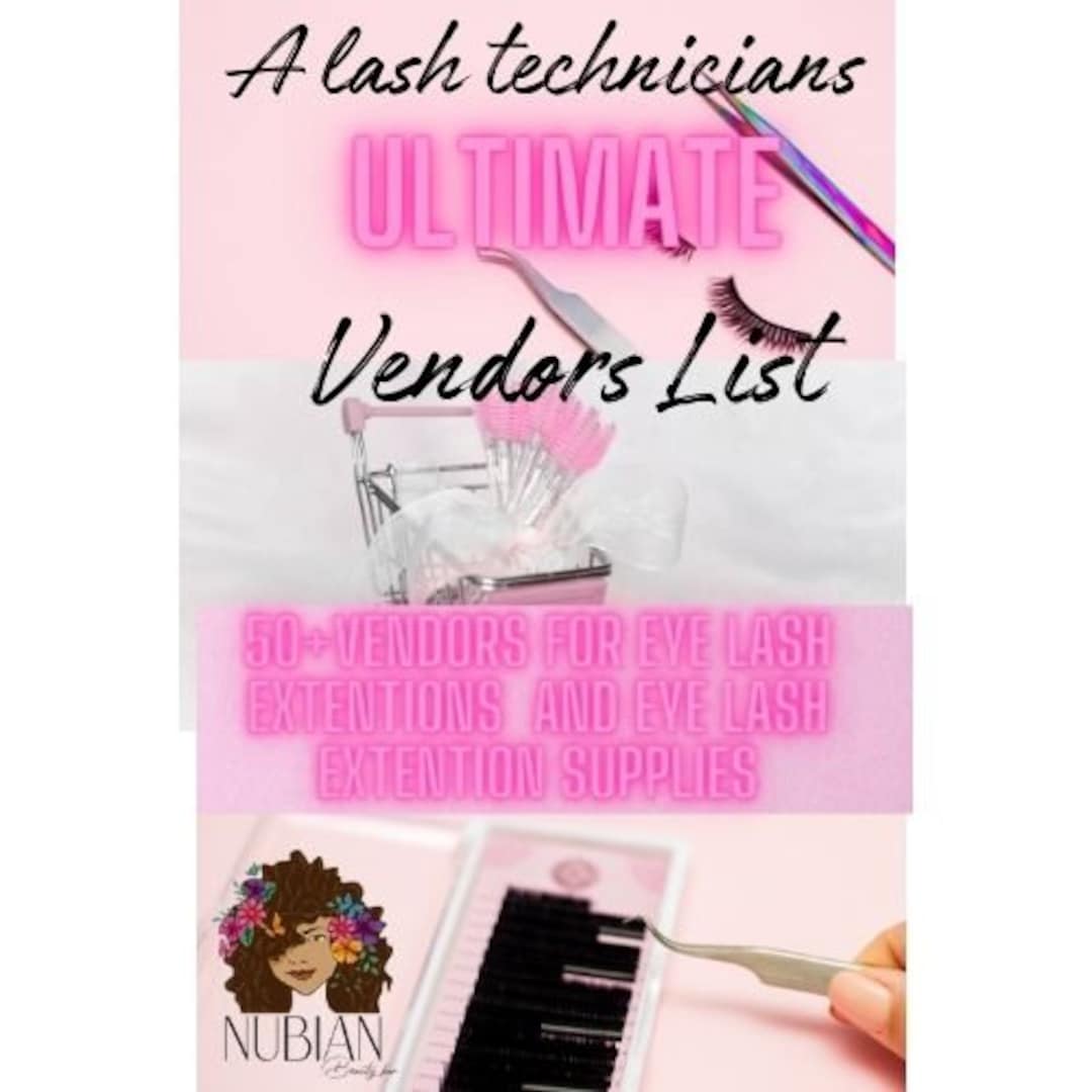 Ultimate Vendor List for Eyelash Technicians INSTANT DOWNLOAD, Edit in ...