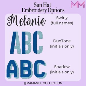 Personalized Sun Visor Hat, Beach Hat With Initials, Wide Brim Floppy ...