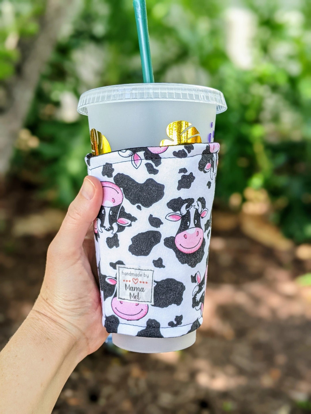 Drink Cozy | 'cow Print' Drink Sleeve | Can Sleeve | Iced Coffee Cozy ...