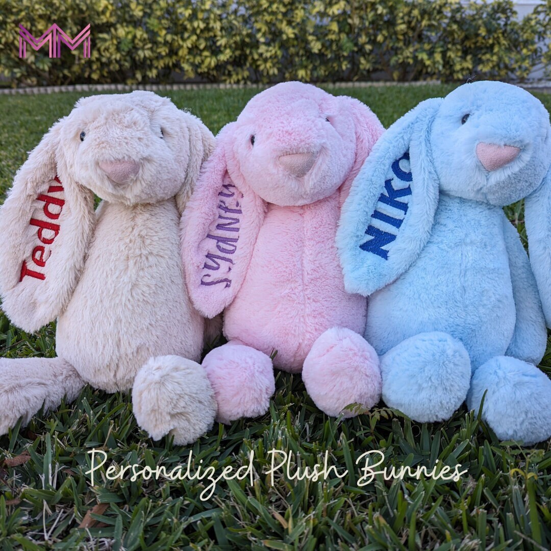 Personalized Bunny, Easter Bunny, Plush Bunny Rabbit, Bunny Stuffed ...