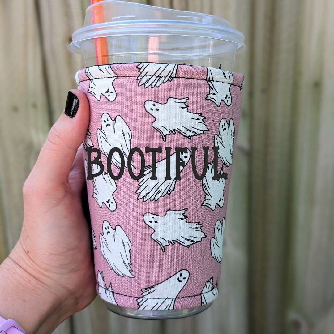 Glow in the Dark Ghost Cozy, Scary Ghost Drink Sleeve, Halloween Iced ...