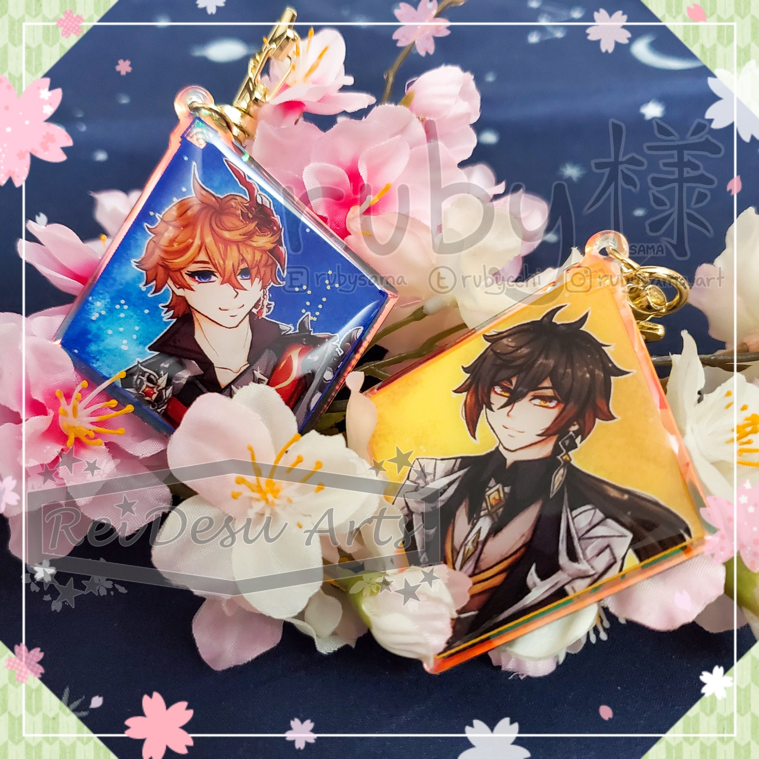 Genshin Impact Collab Charms - Etsy