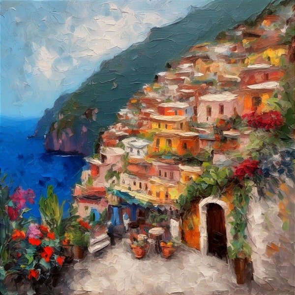 Paintings of Positano - Etsy