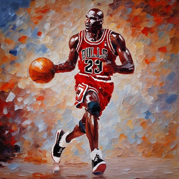 Michael Jordan Oil Painting - Etsy