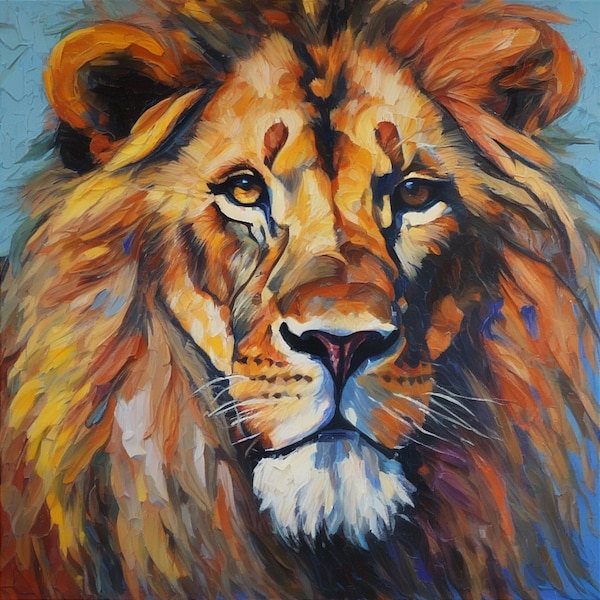 Abstract Lion Art - Etsy