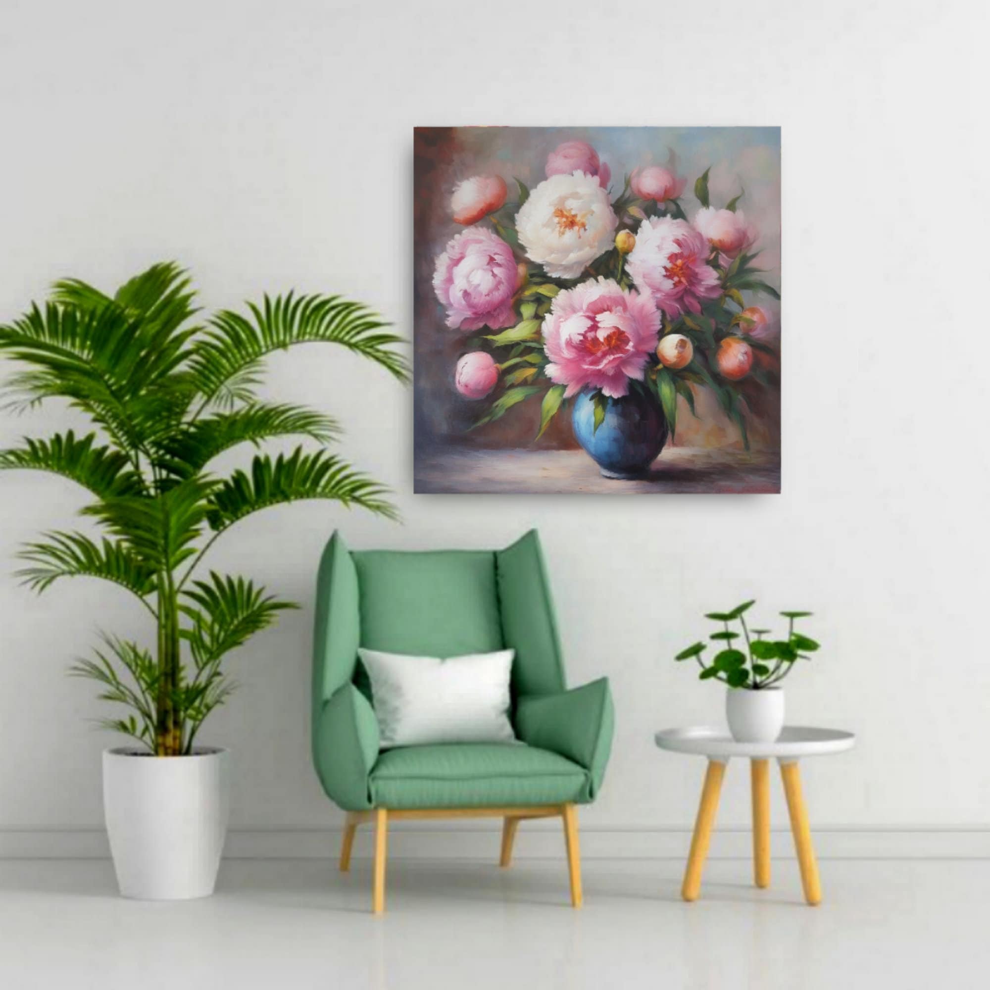 Peony Painting Peonies Flower Art Original Flower Wall Art - Etsy