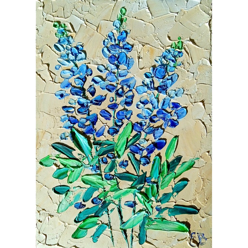 Bluebonnet Painting - Etsy