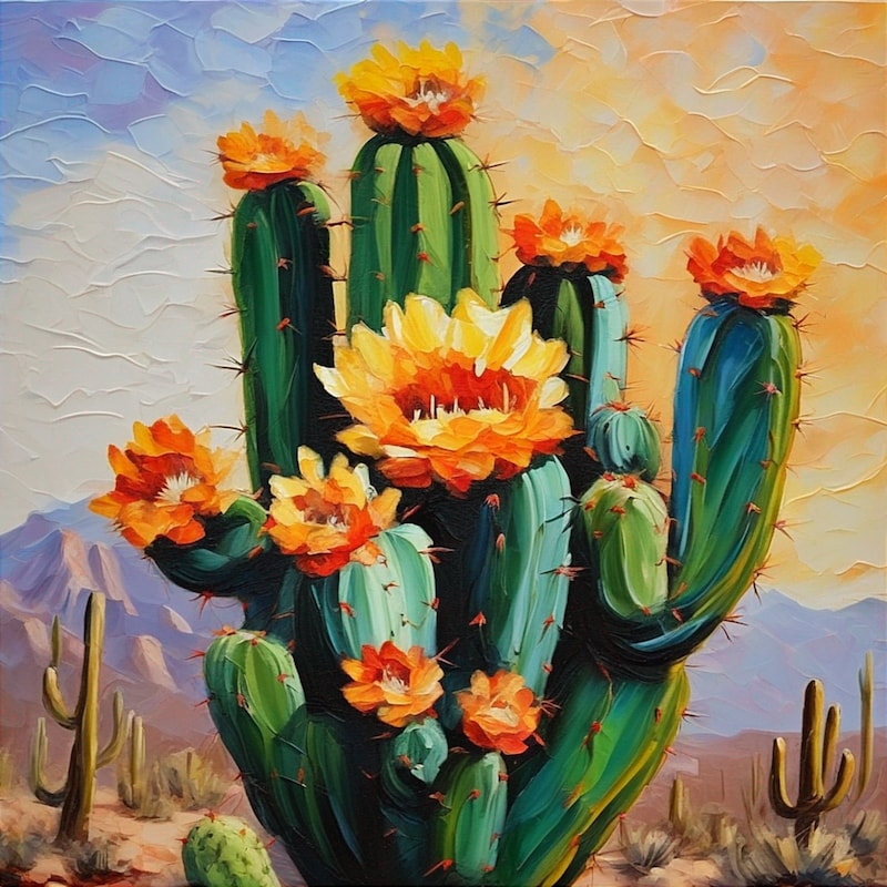 Cactus Paintings - Etsy
