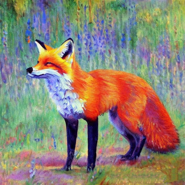 Fox Painting - Etsy