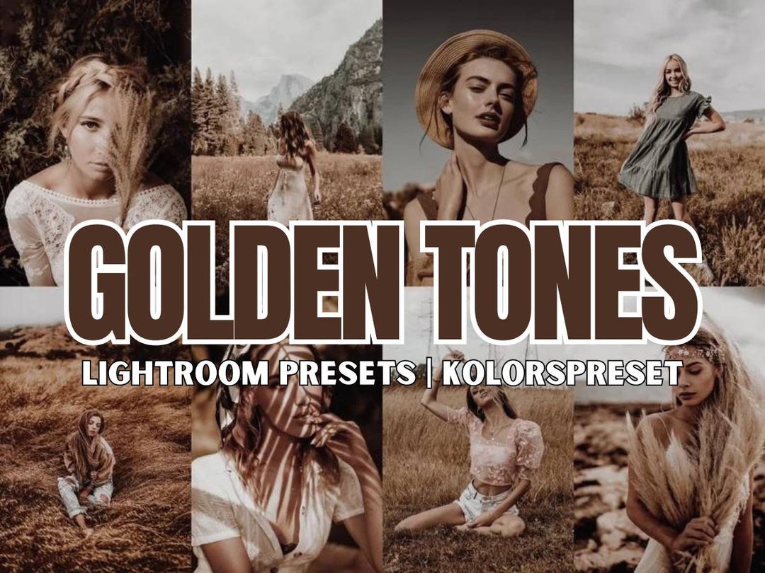 5 GOLDEN TONES Lightroom Presets for Mobile and Desktop, Golden Hour ...