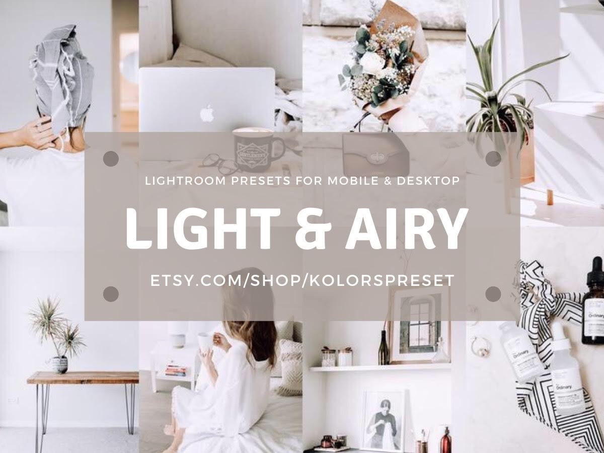 10 LIGHT and AIRY Lightroom Presets for Mobile and Desktop | Etsy
