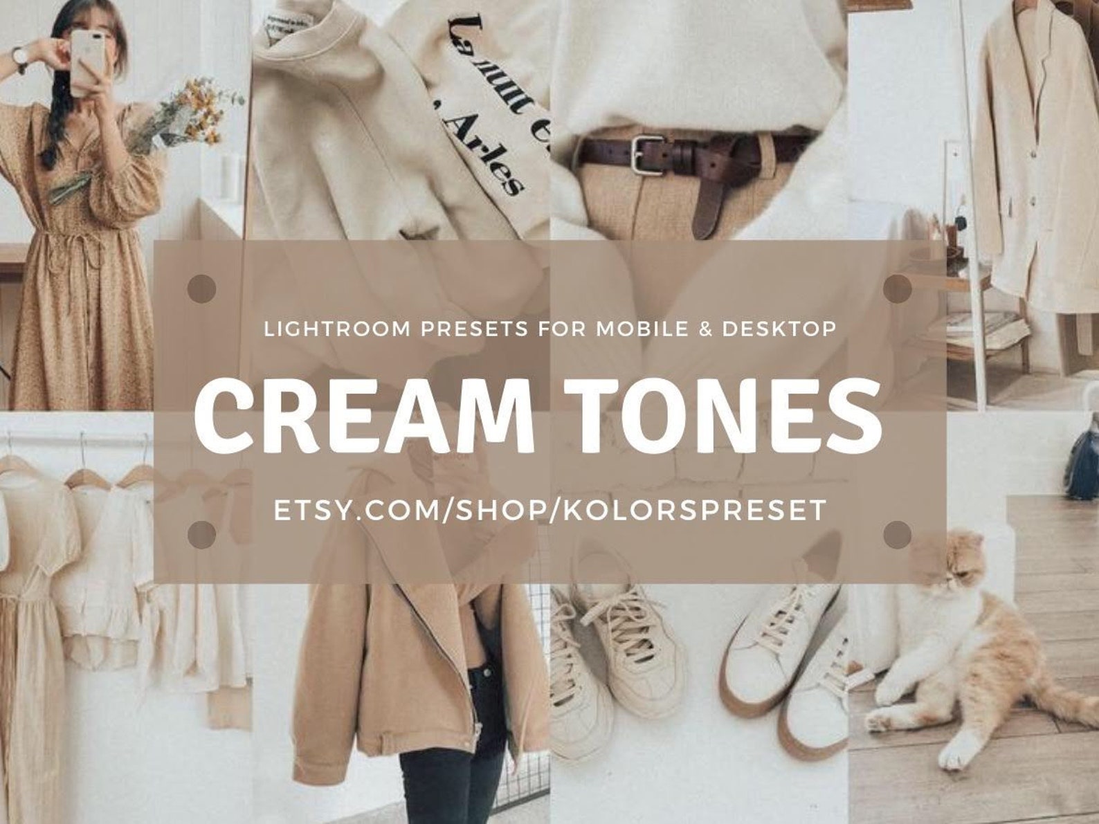 5 CREAM TONES Lightroom Presets for Mobile and Desktop Beige | Etsy