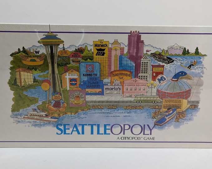 Seattle Opoly Monopoly Themed Board Game 1989 Sealed Retro Vintage ...