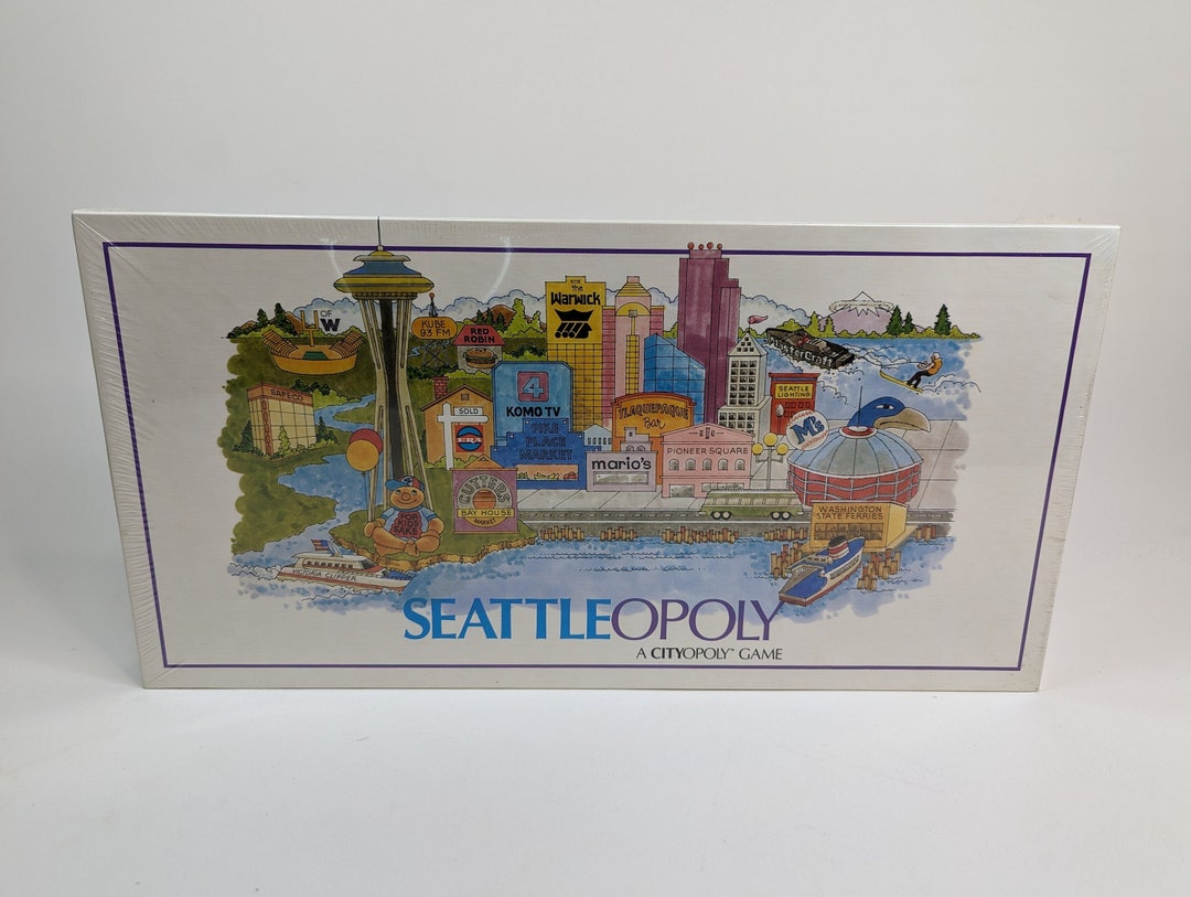 Seattle Opoly Monopoly Themed Board Game 1989 Sealed Retro Vintage ...