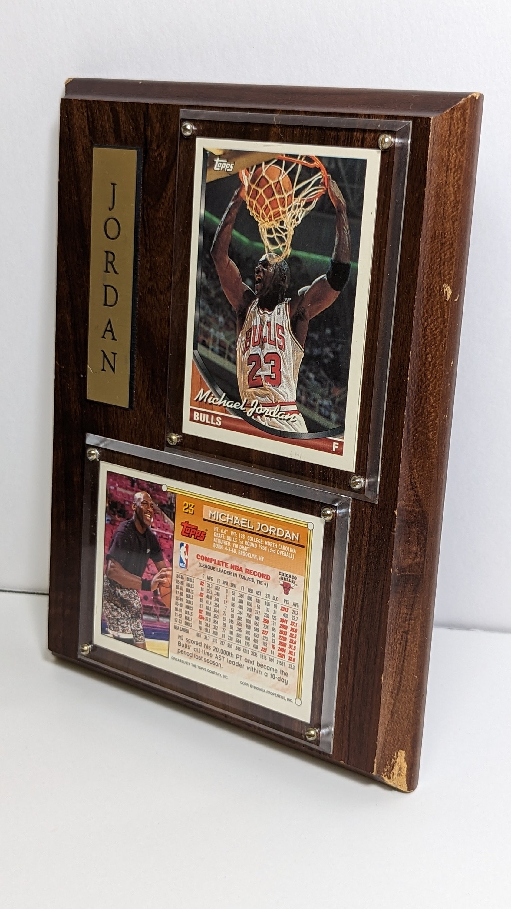 Michael Jordan 1993 Tops Chicago Bulls Basketball Plaque Cards - Etsy