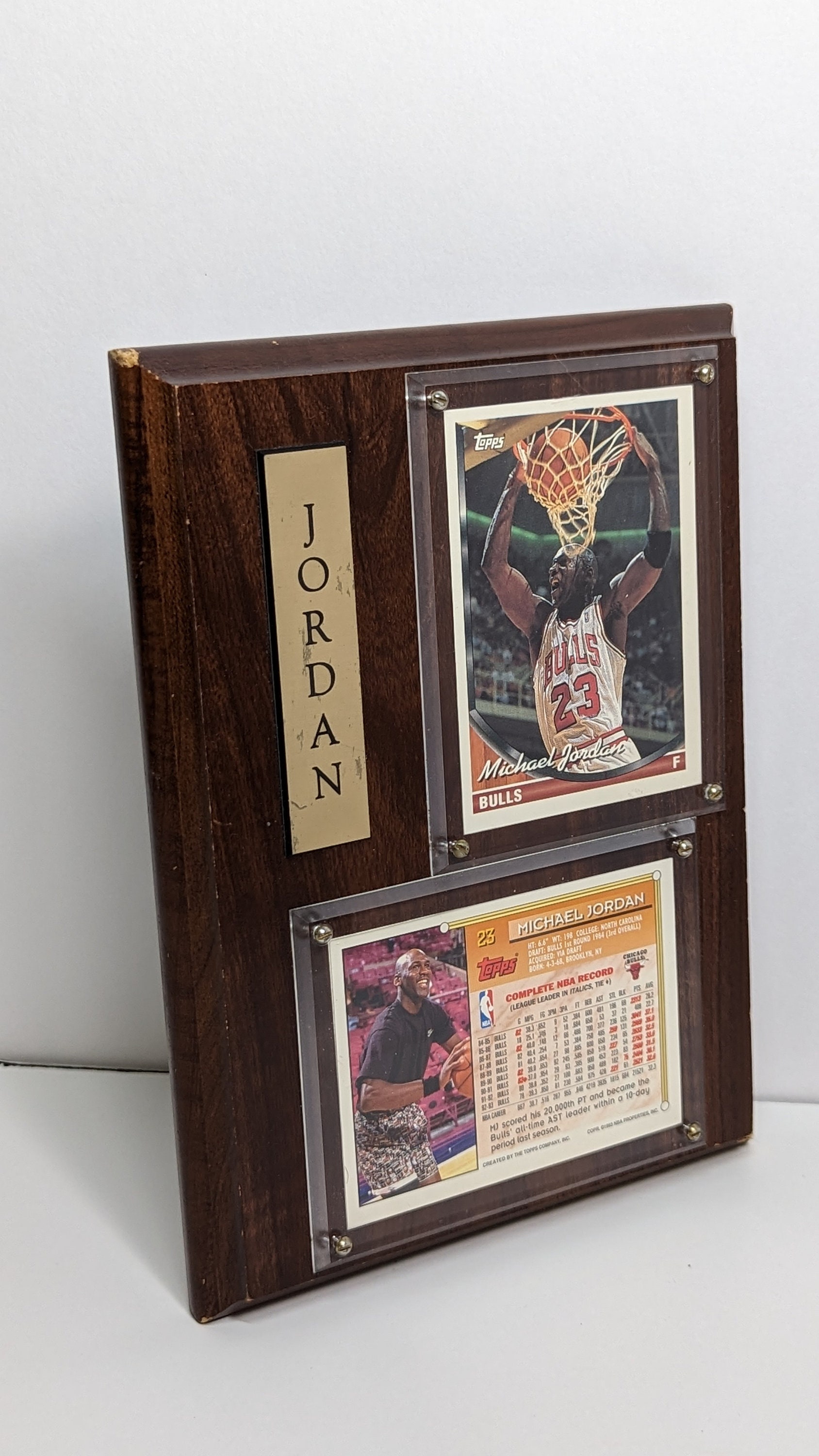 Michael Jordan 1993 Tops Chicago Bulls Basketball Plaque Cards - Etsy