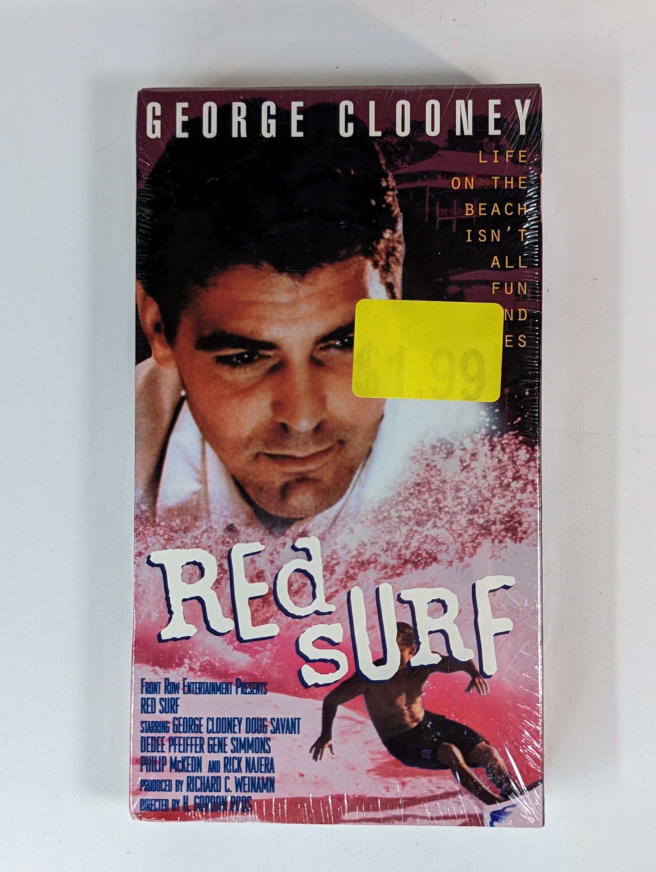 Red Surf VHS Tape Sealed George Clooney Watchable Drug Movie Gene ...