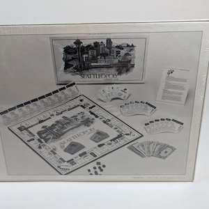 Seattle Opoly Monopoly Themed Board Game 1989 Sealed Retro Vintage ...
