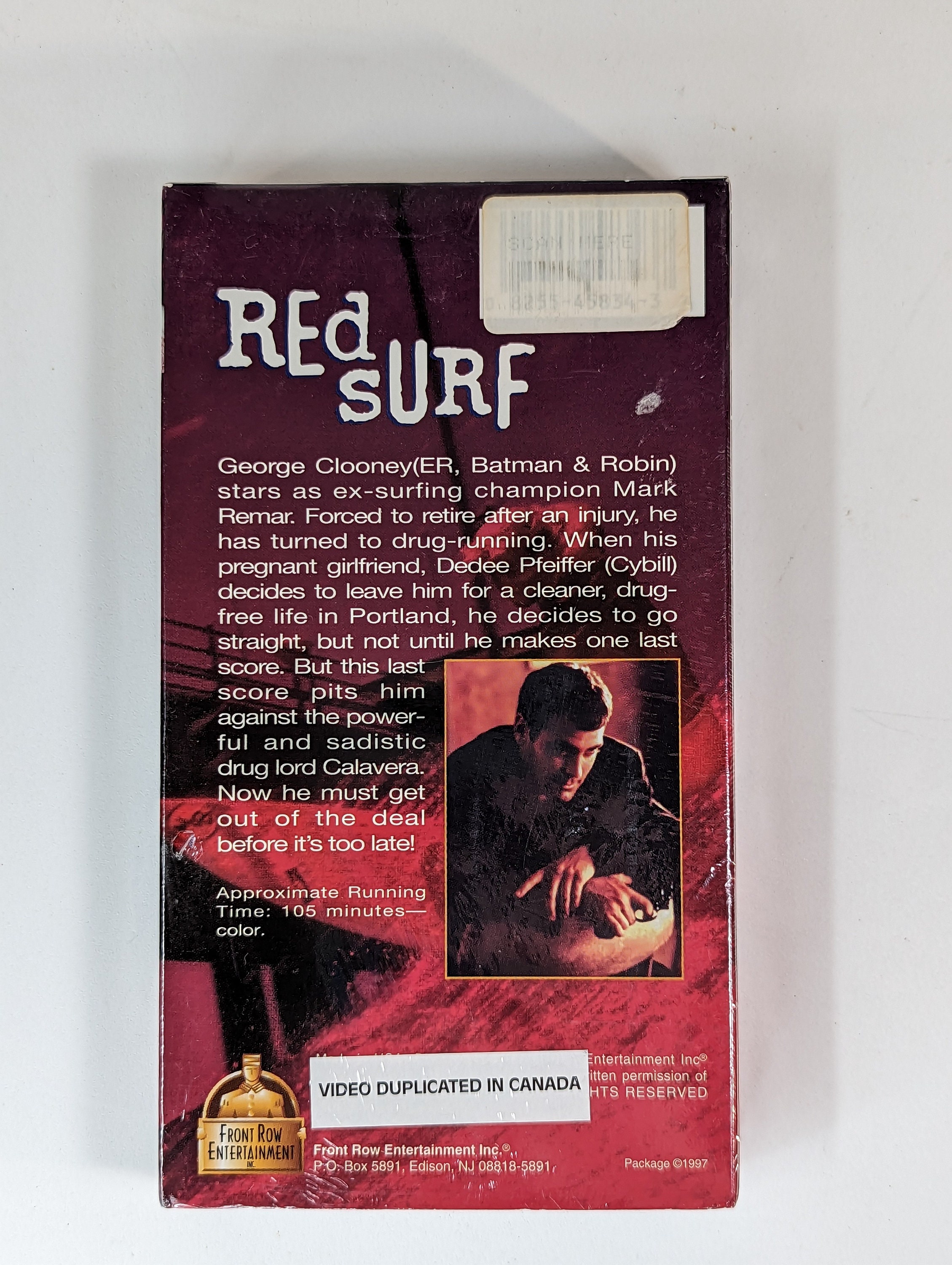 Red Surf VHS Tape Sealed George Clooney Watchable Drug Movie Gene ...