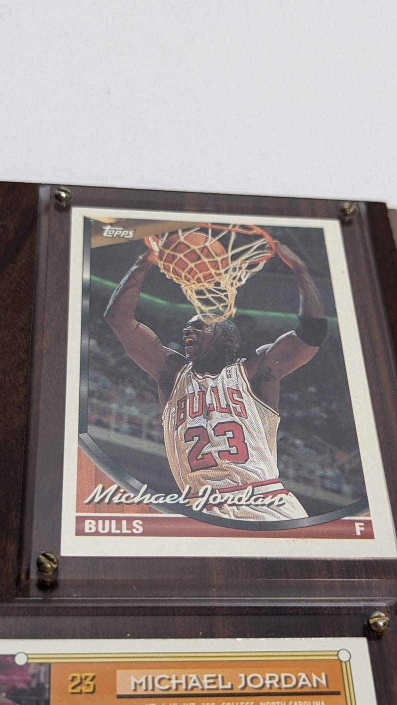 Michael Jordan 1993 Tops Chicago Bulls Basketball Plaque Cards - Etsy