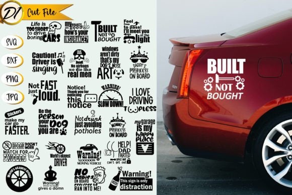 Car Decal Svg Bundle, Car Sticker Svg, Car Window Decals Svg, Car ...