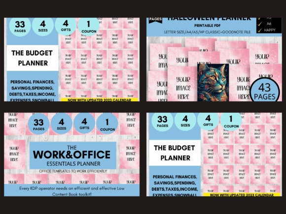 Versatile Printable Planner Mockup Bundle: Editable Templates for ...