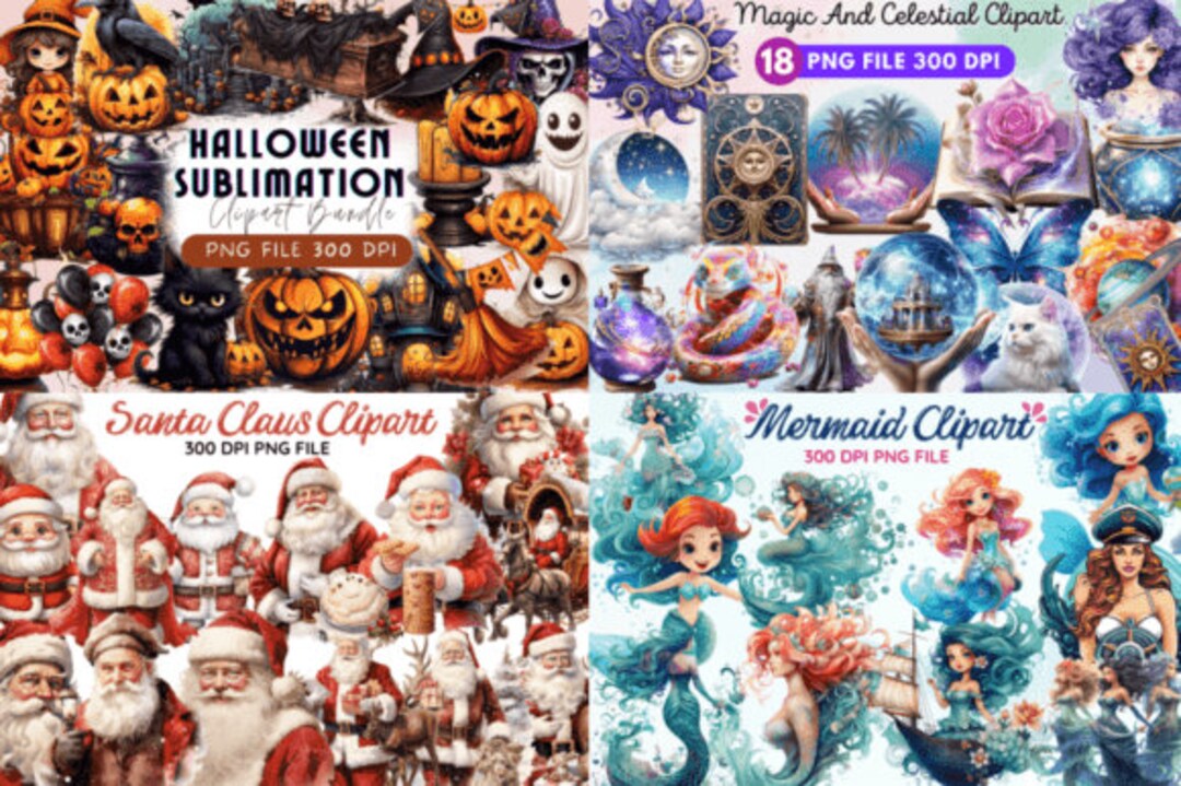 Watercolor Mega Christmas Clipart Bundle, Commercial Use, Transparent ...