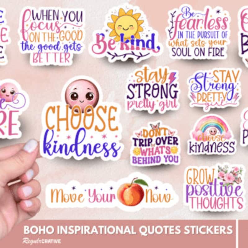 Inspirational Stickers Printables - Etsy