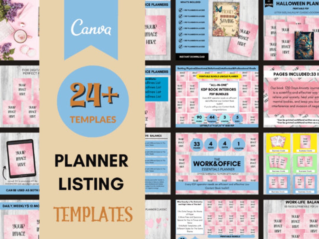 Versatile Printable Planner Mockup Bundle: Editable Templates for ...