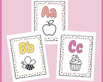 Confetti Collection Classroom Alphabet Printable Decor Digital Download ...