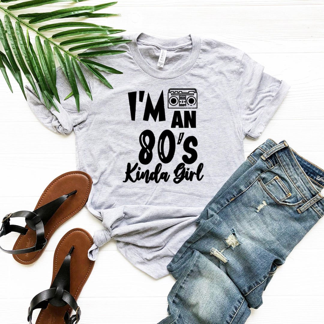 80s Vintage Women T-shirt, I'm an 80's Kinda Girl Shirt, Vibe Music ...