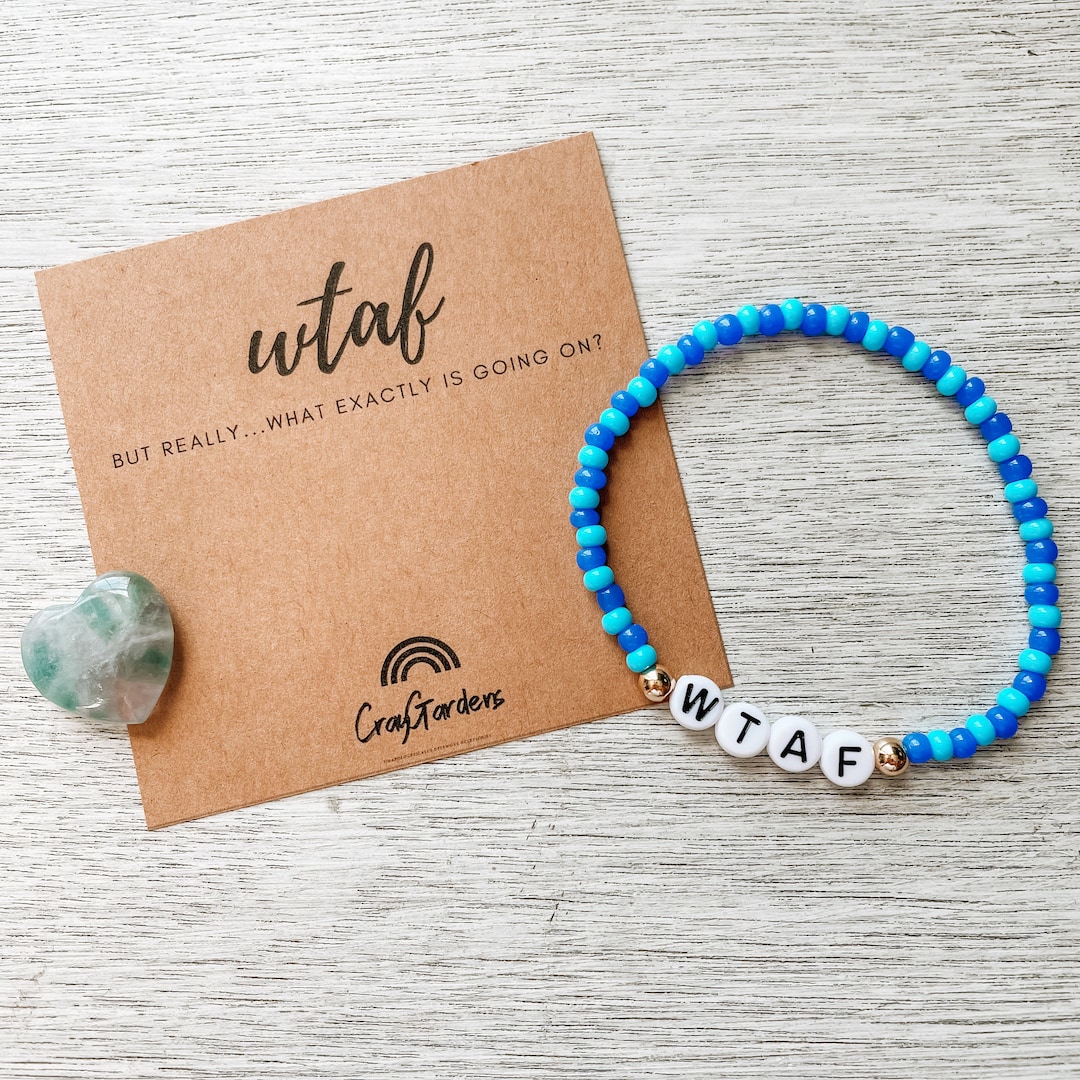 WTAF Bracelet, Curse Word Bracelet, Mental Health Bracelet ...