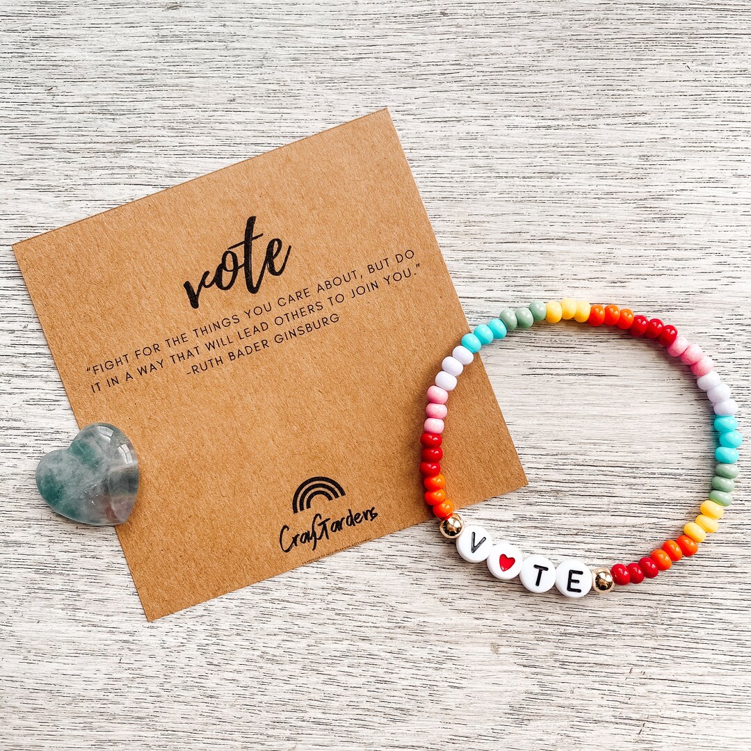 Vote Beaded Bracelet, Vote Bracelet, Suffragette Bracelet, 19th ...