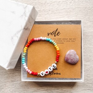 Vote Beaded Bracelet, Vote Bracelet, Suffragette Bracelet, 19th ...