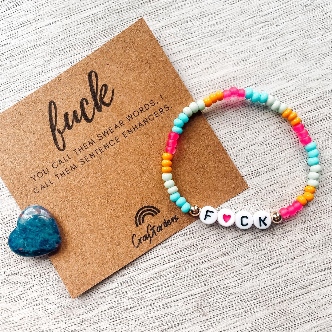 Fuck Bracelet, Sassy Bracelet, Snarky Bracelet, Curse Word Bracelet ...