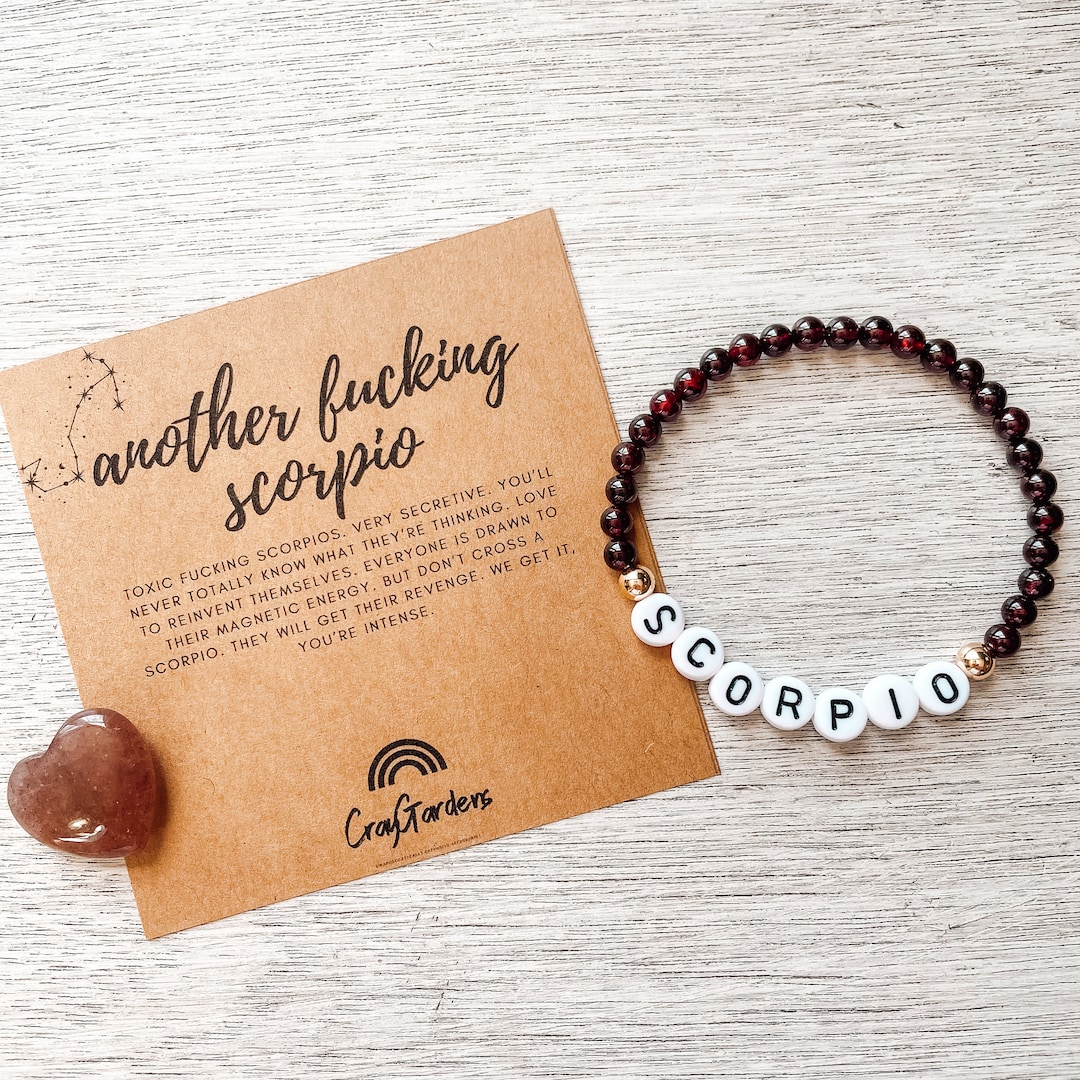Scorpio Gifts, Funny Scorpio, Scorpio Jewelry, Scorpio Bracelet for ...
