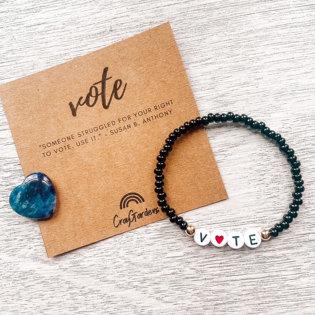 Vote Beaded Bracelet, Vote Bracelet, Suffragette Bracelet, Letter Beads ...
