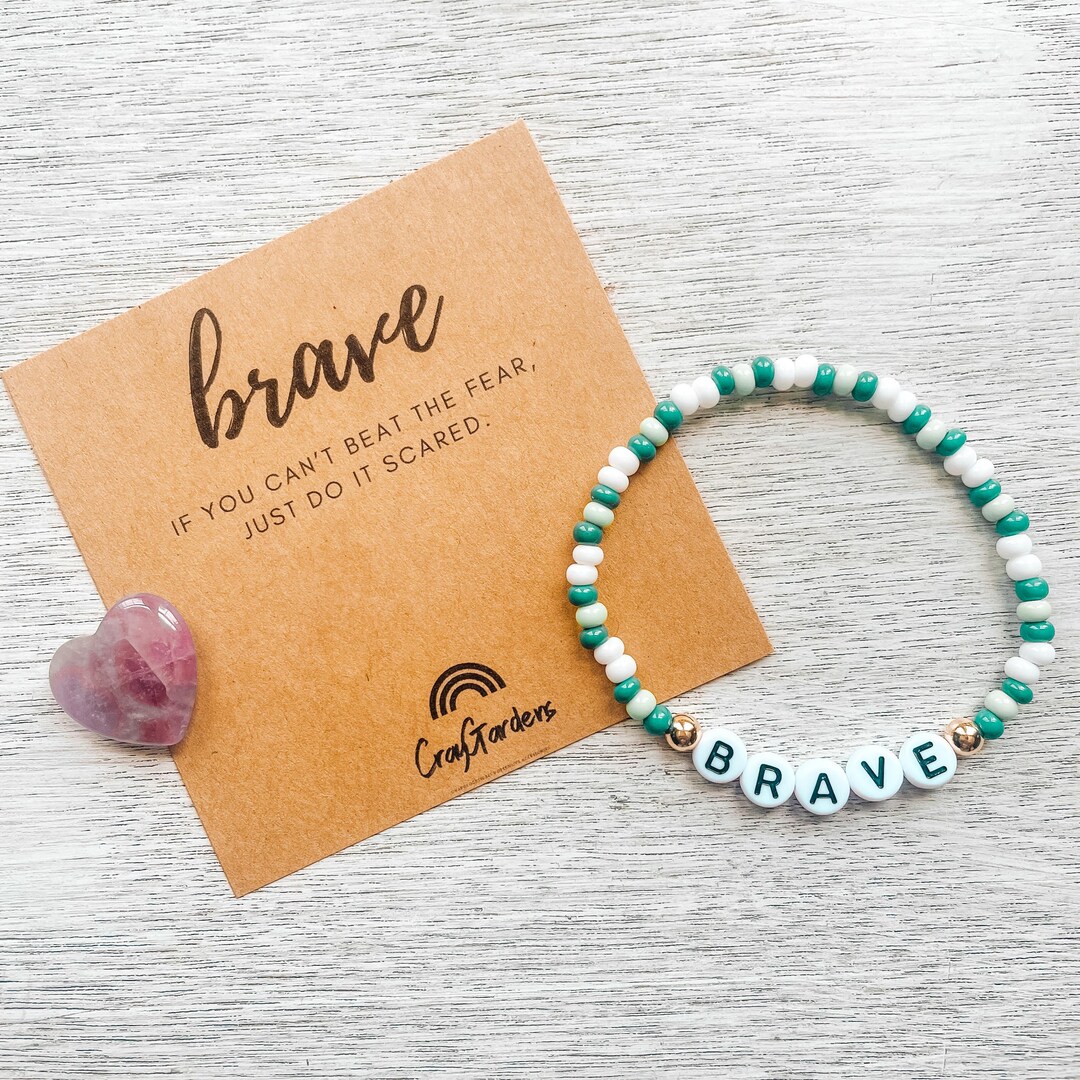 Brave, Brave Bracelet, Brave Jewelry, Motivation, Gift for Her, Gift ...
