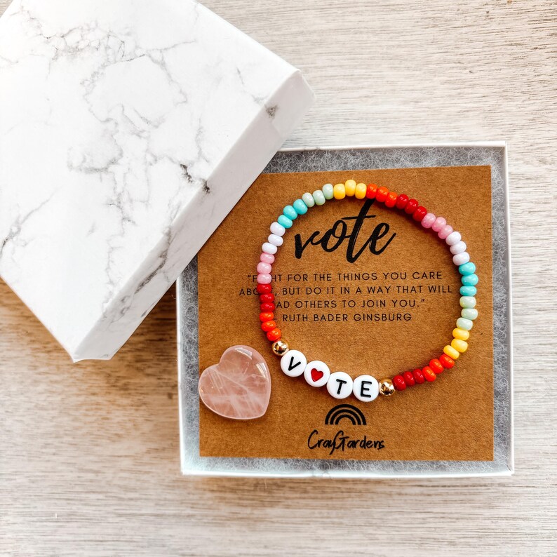 Vote Beaded Bracelet, Vote Bracelet, Suffragette Bracelet, 19th ...