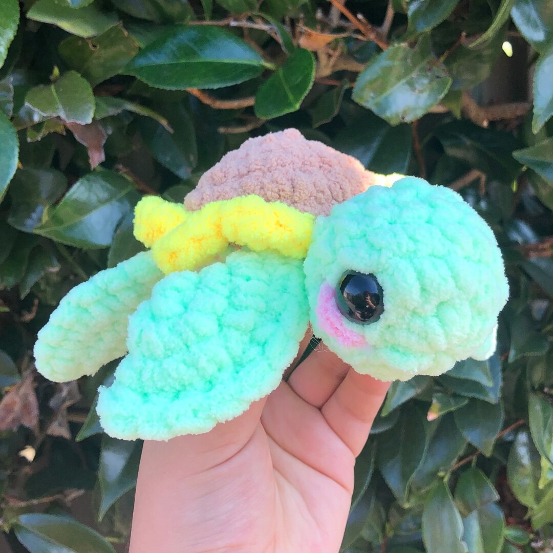 Chunky Yarn Amigurumi Sunflower Turtle Crochet - Etsy